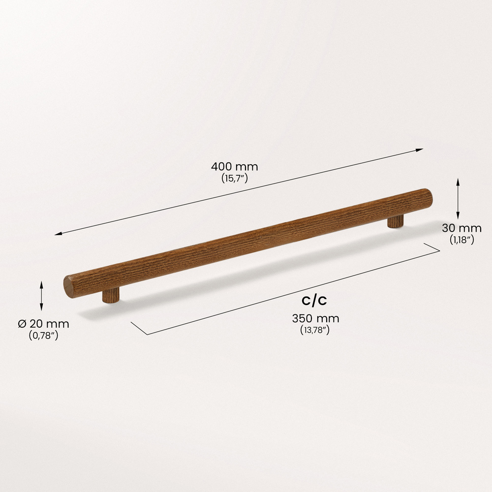 Felix 400 Walnut finish - Handle in ash wood