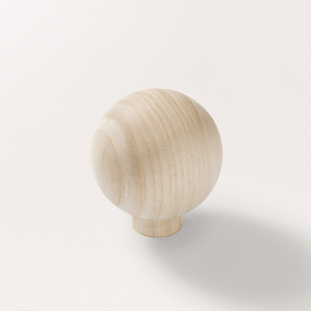 Bill 40Ø RAW (untreated) - Knob in ash wood