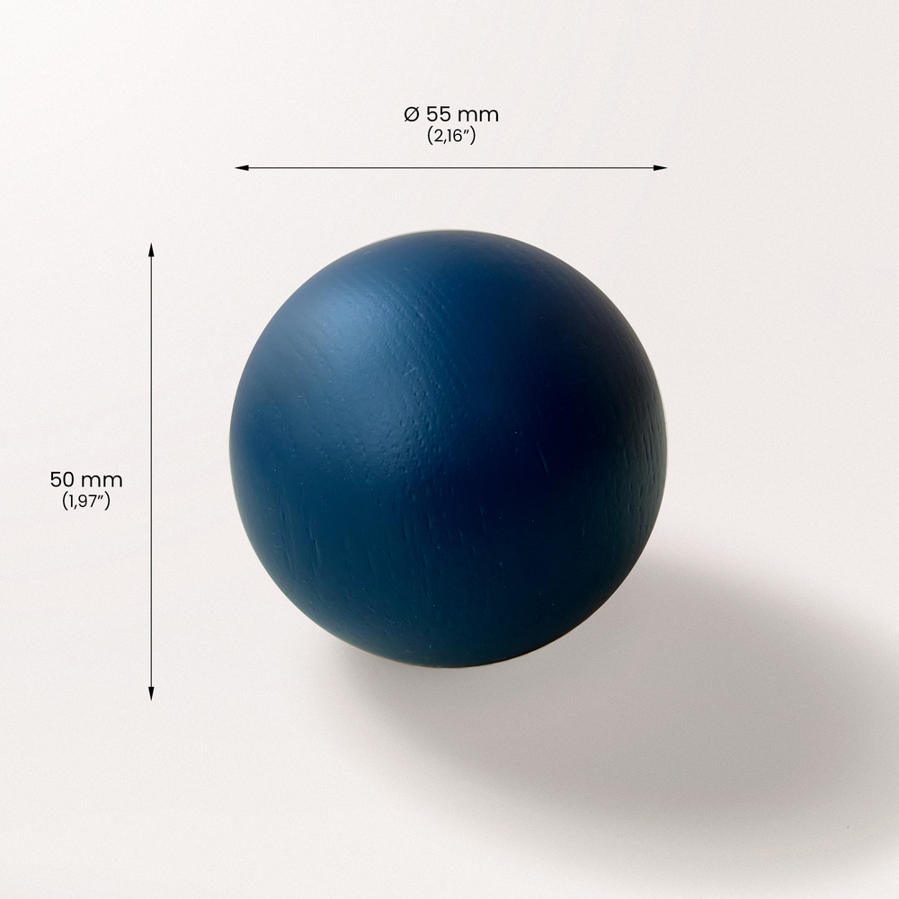 Big Bill 55Ø True Blue - Knop in essenhout