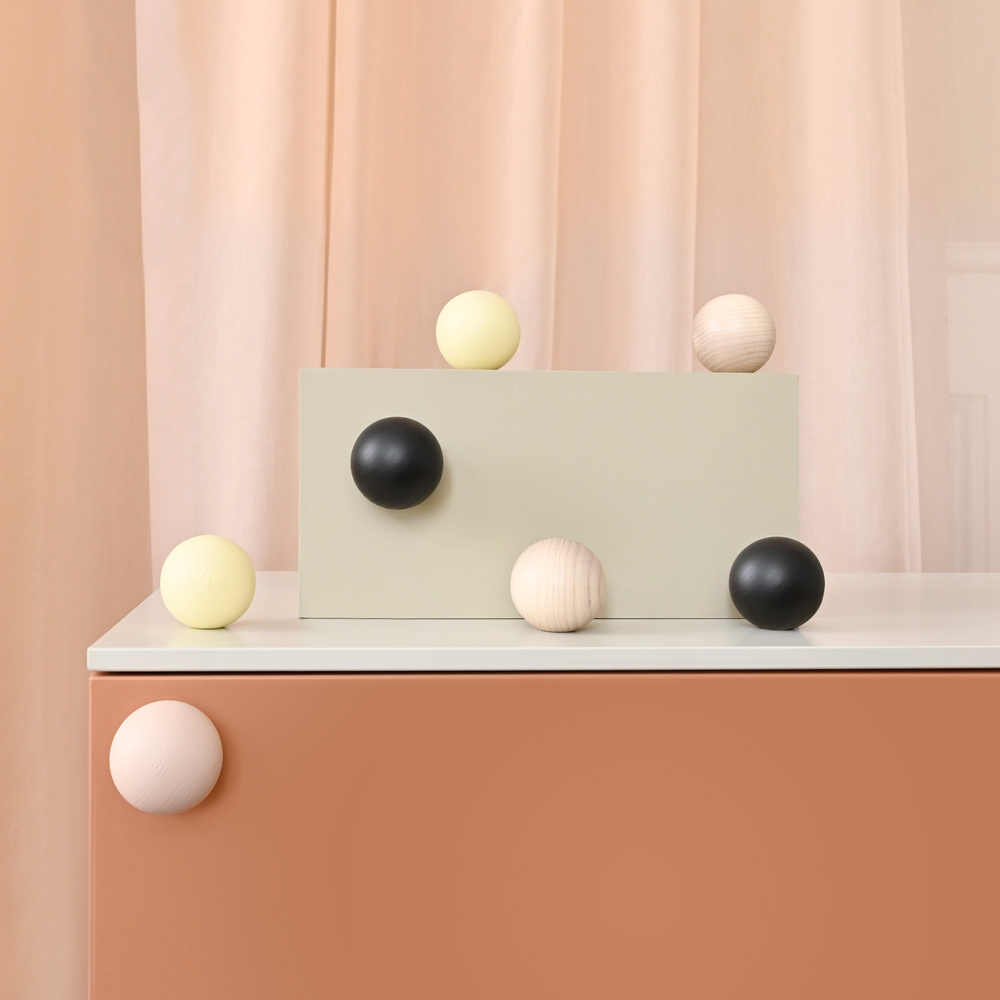 Big Bill 55Ø True Blue - Knop in essenhout