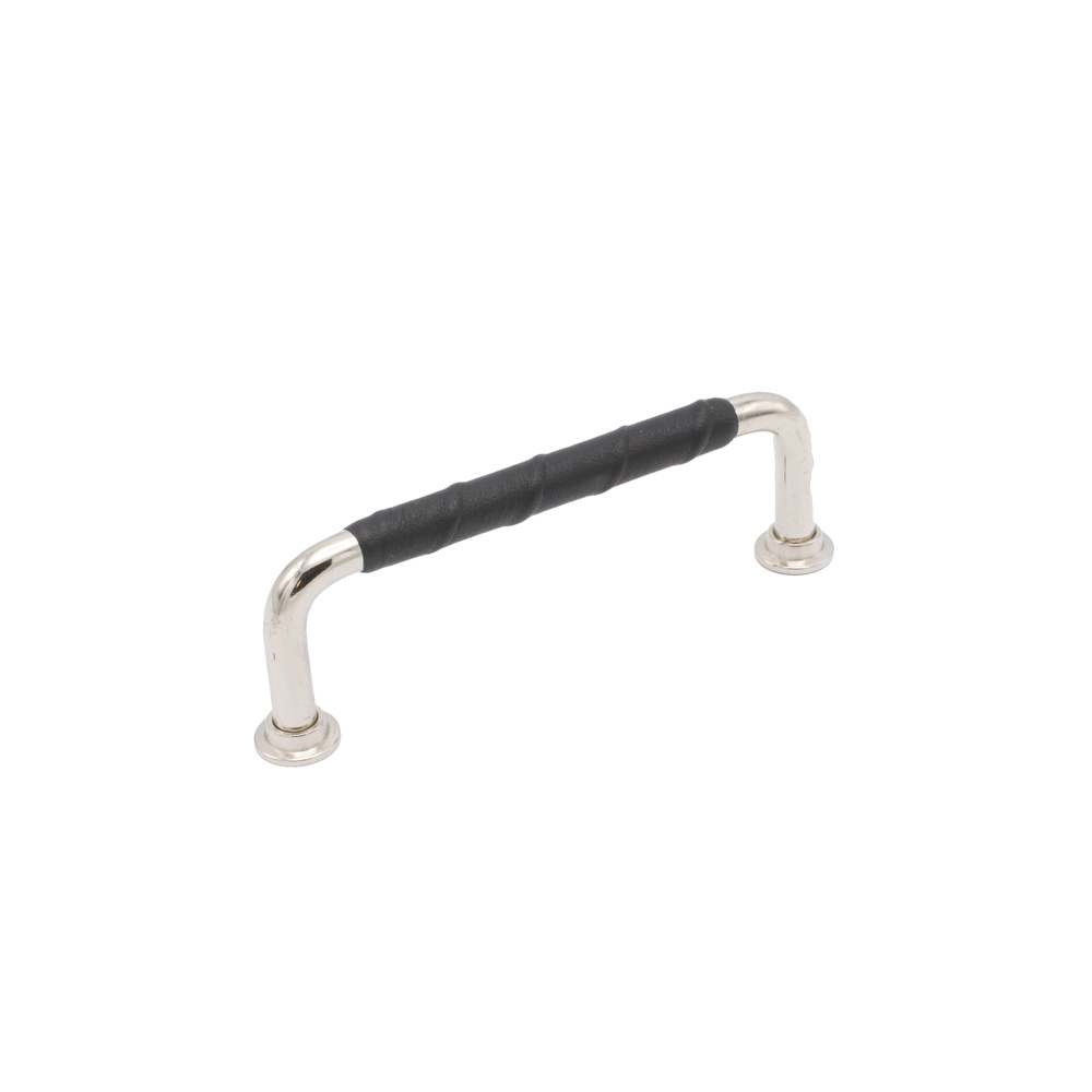 Signe 96 Shiny Chrome - Leather-wrapped handle in metal