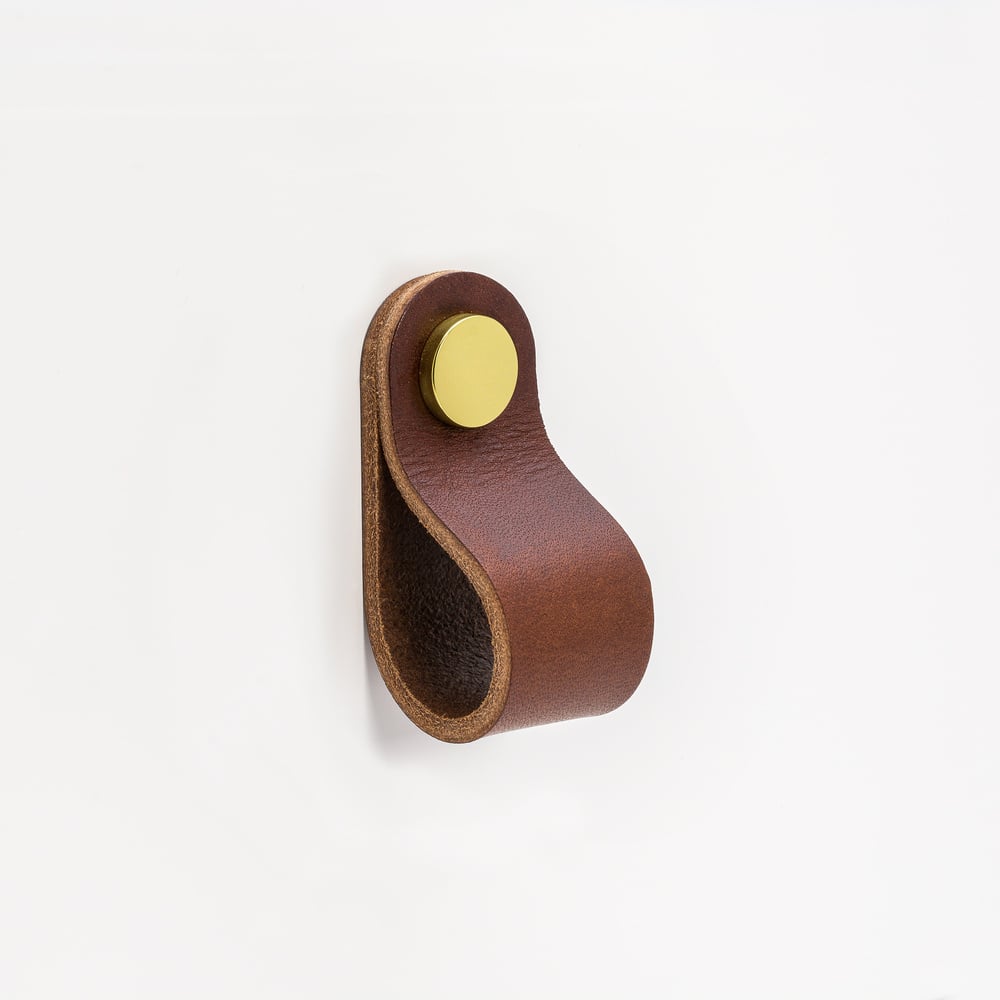 Alva Brown - Leather knob