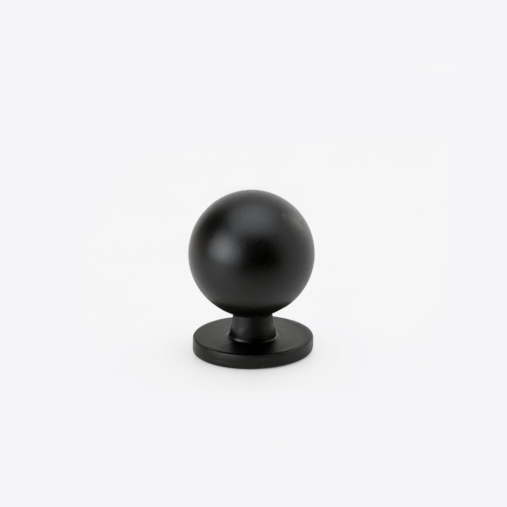 Thor Ø25 Matt Black - Steel knob