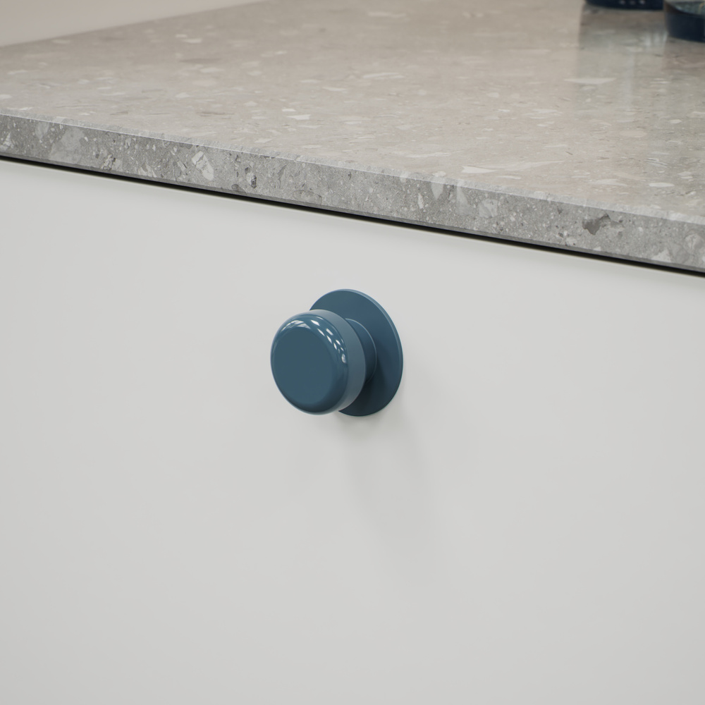 Ted Ø50 Slate Blue - Metal knob