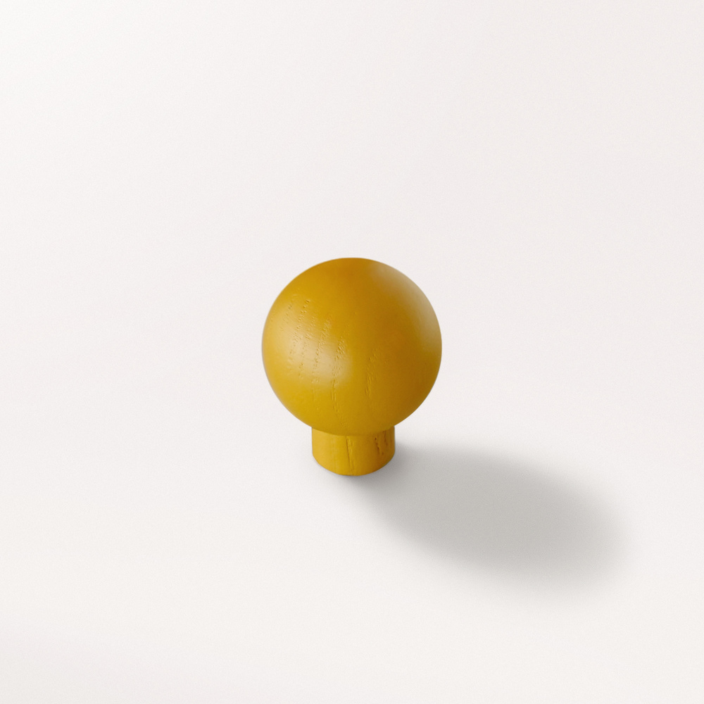Bill 30Ø Mustard Yellow - Knob in ash wood