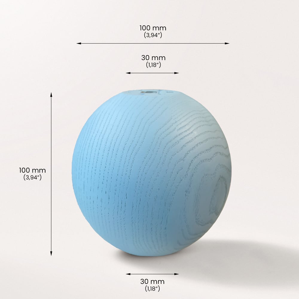 Otto 100 Blue pop - Pata de mueble en madera de fresno