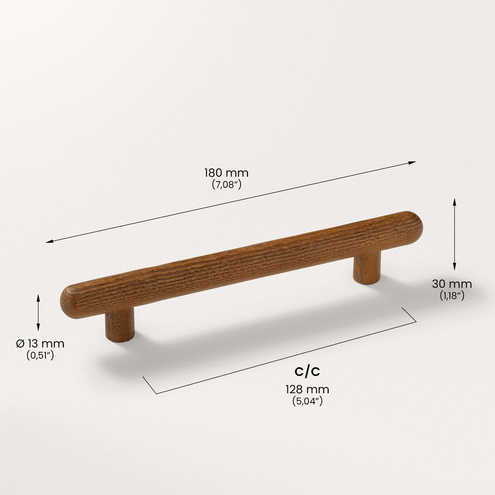 Frank 180 Walnut finish - Handle in ash wood