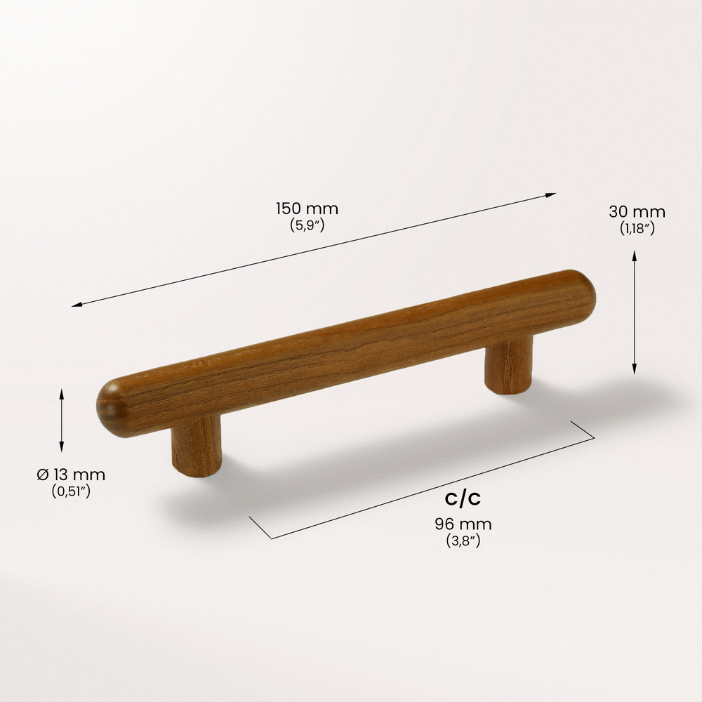 Frank 150 Walnut finish - Handle in ash wood
