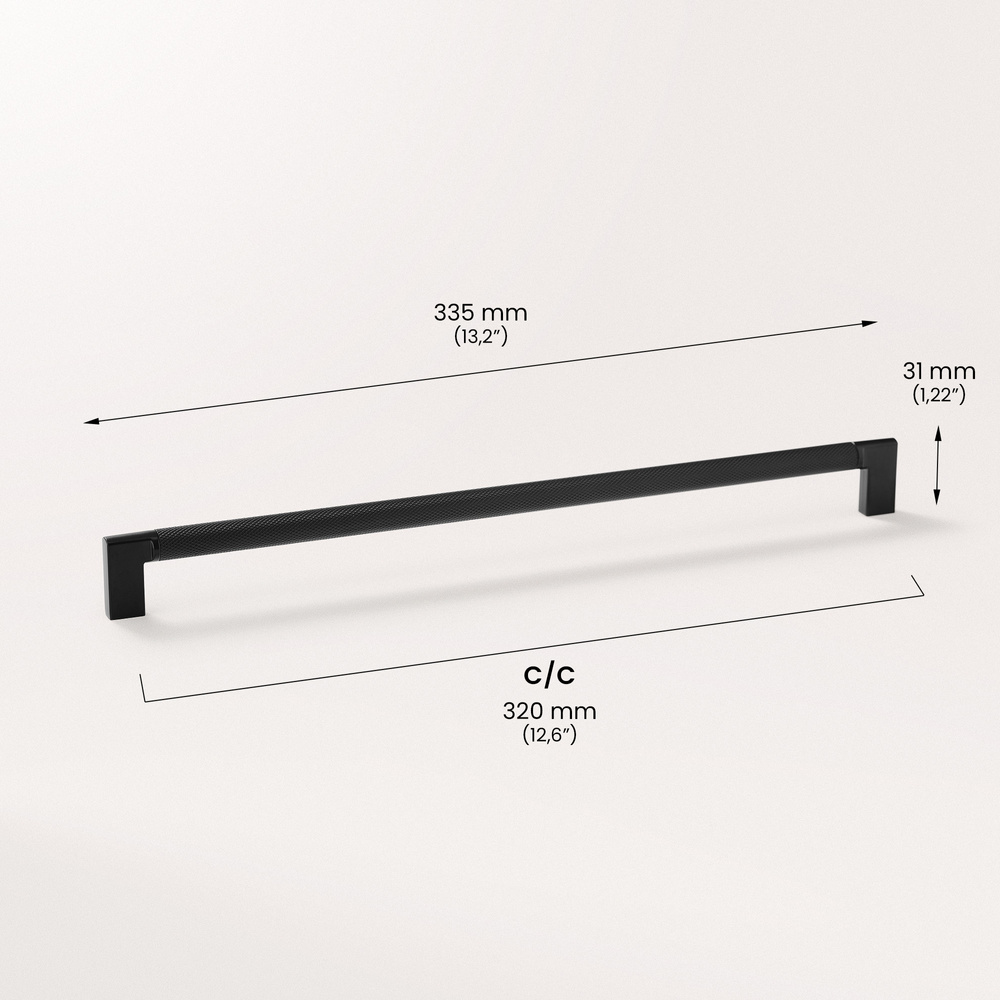 Agda 335 Black - Handle in aluminum