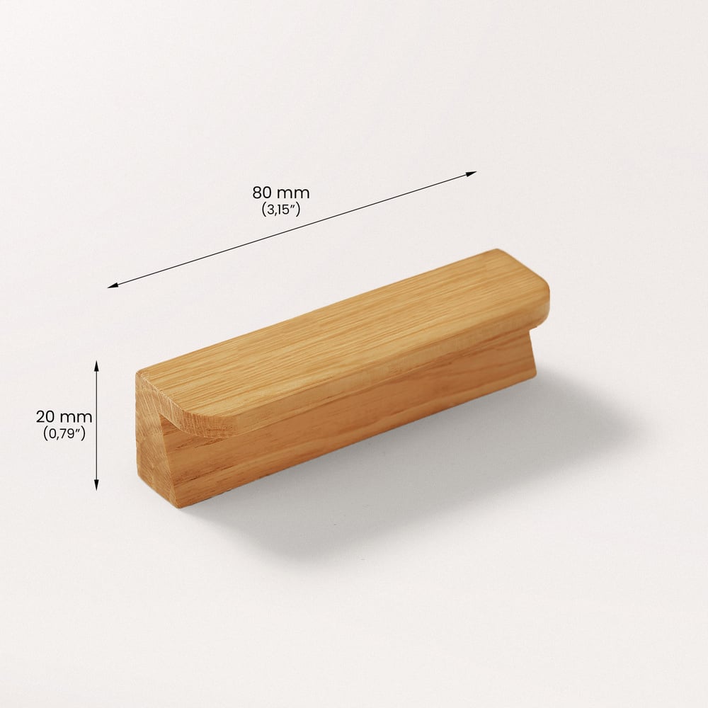Frida 80 Teak finish - Handle in ash wood