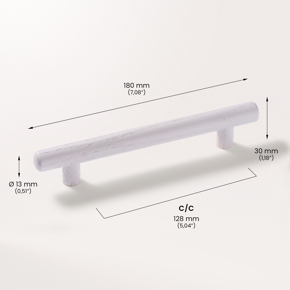 Frank 180 Lilac Grey - Handle in ash wood
