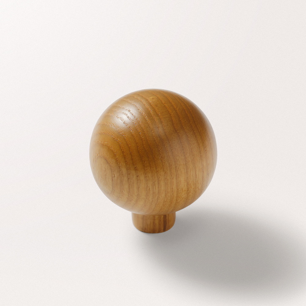 Bill 40Ø Teak finish - Knob in ash wood