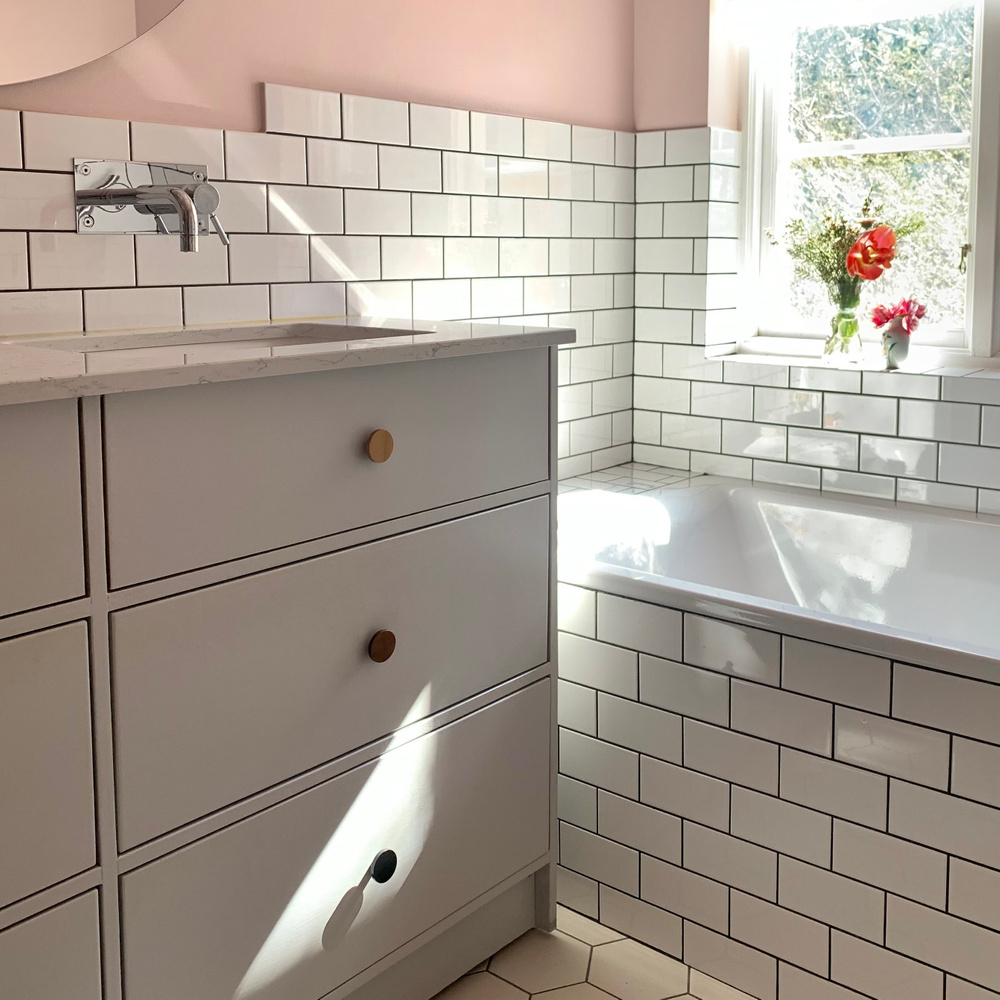 Lilian 40Ø Teak finish - Knob in ash wood