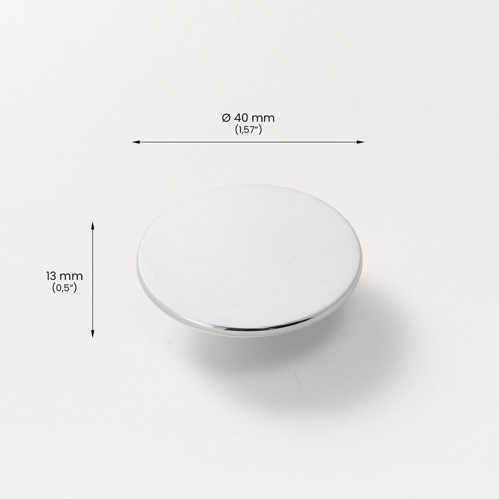 Maj 40Ø Shiny Chrome - Knobs in steel