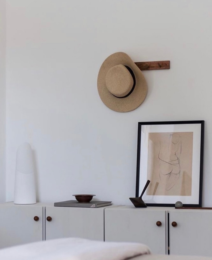 Bill 30Ø White - Knob in ash wood