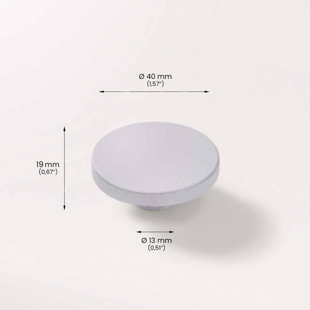 Lilian 40Ø Lilac Grey - Knauf in Eschenholz
