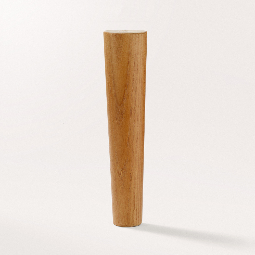 Carl 230 Teak finish - Furniture leg in ash wood
