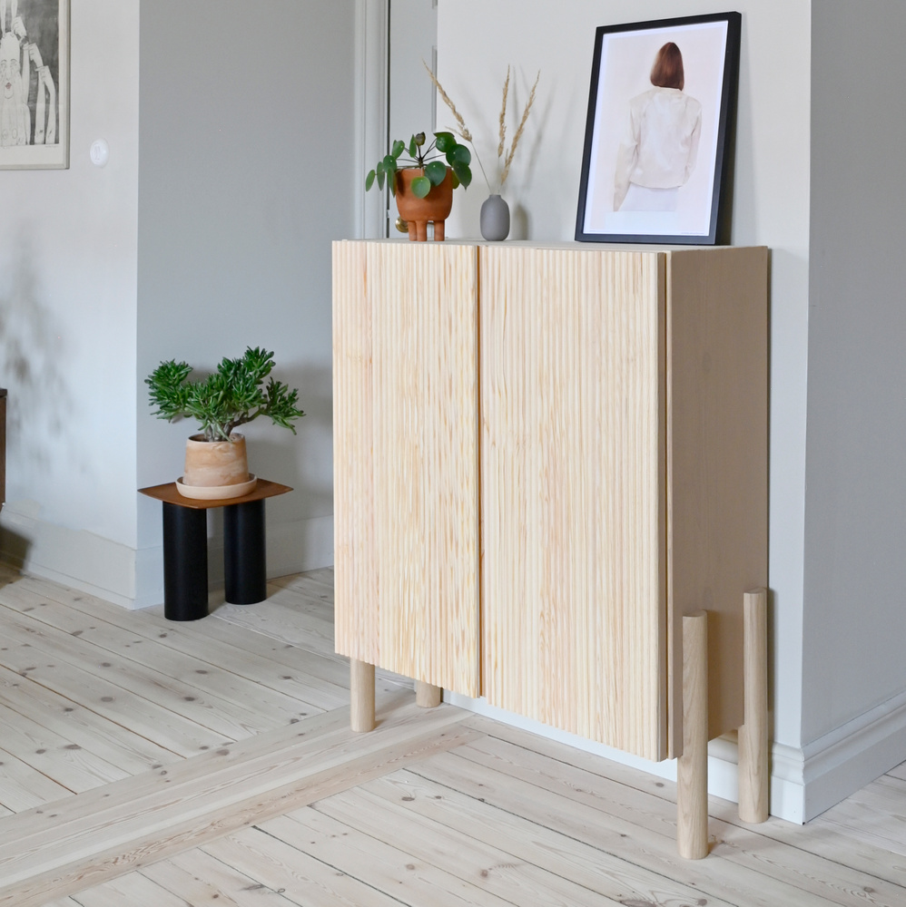 Folke Tall 170 Ash natural - Möbelben i ask trä