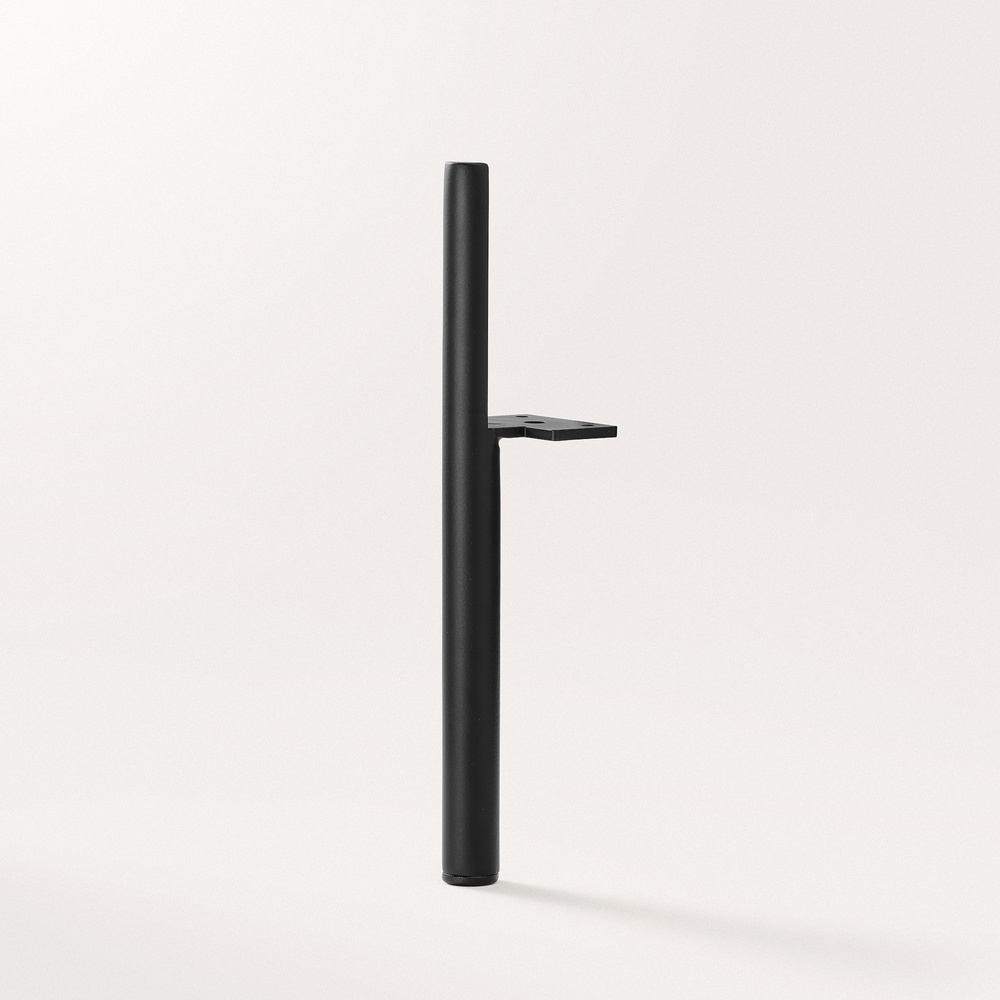 Hugo 160 Matt Black - Furniture leg in steel