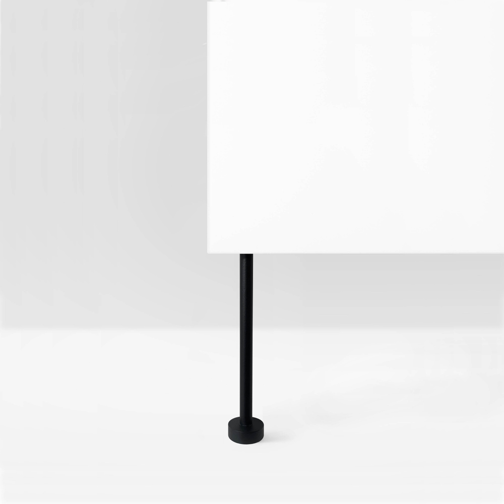 Clas 160 Matte Black - Furniture leg in steel
