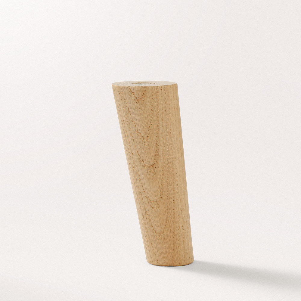 Dagmar 120 Oak natural - Furniture leg in ash wood