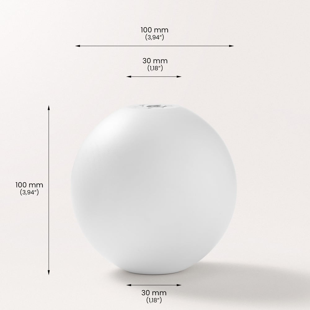 Otto 100 White - Furniture leg in ash wood